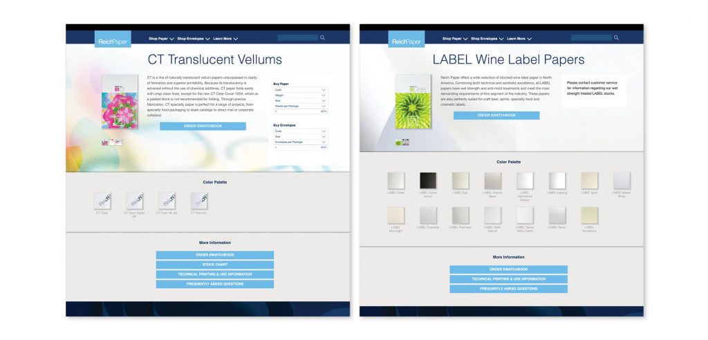 Reich Paper Website - Stislow Design