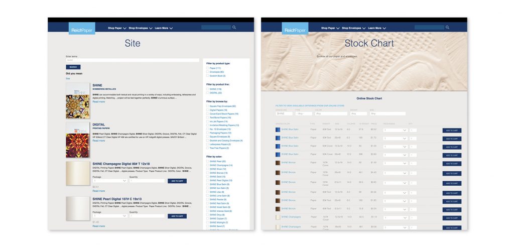 Reich Paper Website - Stislow Design